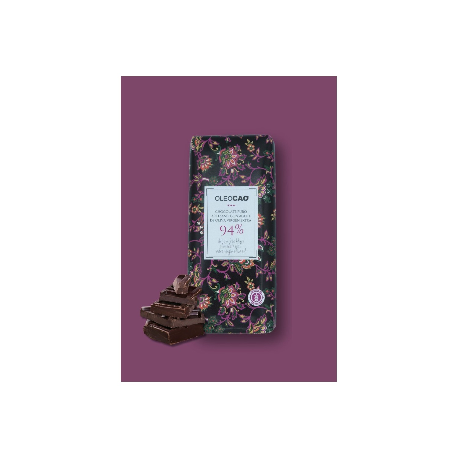 Chocolate negro artesano 94% cacao sin azúcar sin edulcorantes con AOVE ...